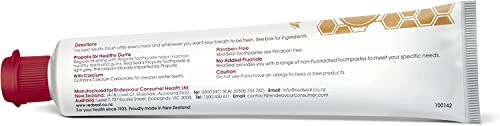 Red Seal Propolis Toothpaste – Made with 100% New Zealand Bee Propolis Extract, Anise, Peppermint, Eucalyptus Essential Oils - No Fluoride, No Preservatives, No Artificial Flavors or Colors - 2 Pk