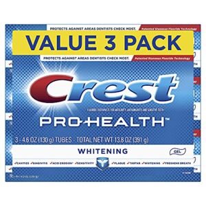 crest pro-health whitening gel toothpaste, 4.6 oz, 3 count, triple