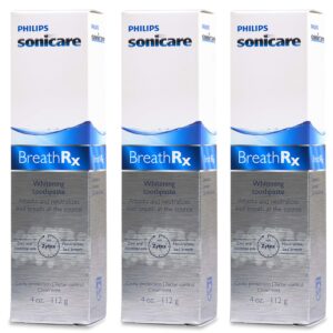 breathrx whitening toothpaste, 4-ounce tubes. family size (pack of 3)