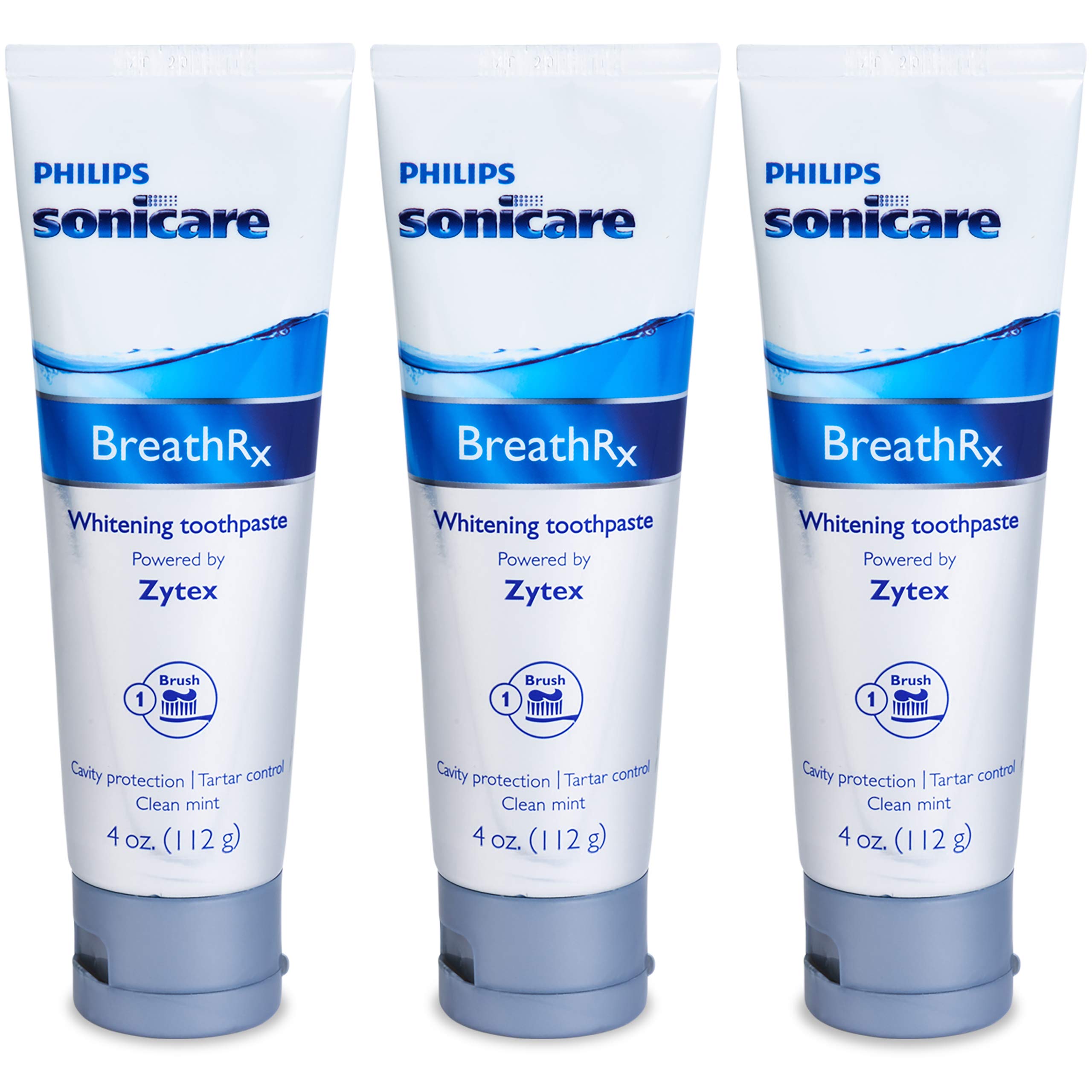 BreathRx Whitening Toothpaste, 4-Ounce Tubes. Family Size (Pack of 3)