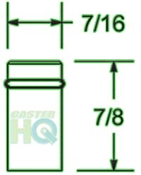 Caster HQ | Self-Braking 50mm Office Chair Casters (AKA Compression Chair Casters) | 5 Piece | 375 lb Capacity Per Set