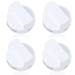 w10339443 gas range knob white, surface burner knob replacement part fit for whirlpool range/stove/oven – replaces wpw10339443, ap6019878, 2311009, ps11753189 (4 pack)