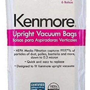 Kenmore 53294 6 Pack Type O HEPA Vacuum Bags for Upright Vacuums