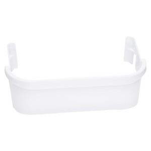 Kitchen Basics 101 White 240351601 Refrigerator Freezer Door Bin Side Shelf Replacement for Frigidaire Crosley Electrolux Kenmore Sears Side by Side Fridge AP2115974 Fits Model FRS, PLH, GLH, GLR, WRS