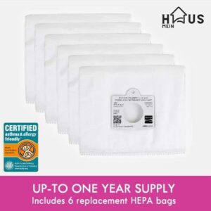 Sears Genuine 6-Pack Кеnmоrе Canister Vacuum Bags 53292 Type Q - C HEPA for Canister Vacuums Cleaner 6-Pack (white) + MEIN HAUS fast re-order card