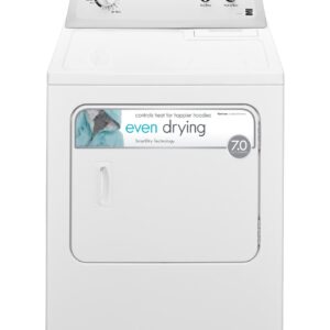 Kenmore 29" Front Load Gas Dryer with Wrinkle Guard and 7.0 Cubic Ft. Total Capacity, White