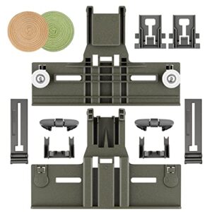 upgraded w10350375 dishwasher top rack adjuster parts replacement for whirlpool dishwasher parts wdt730pahz0 wdt750sahz0 wdta50sahz0 wdt970sahz0 upper rack parts,fits kenmore dishwasher top rack parts