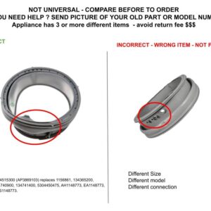 GLOB PRO SOLUTIONS EAP1148773-PD00000224 Washer Bellow Door & Tub Boot Seal Kit 19". Diameter Replacement for/compatible with Frigidaire brands include Kenmore White Westinghouse Crosley Heavy DUTY