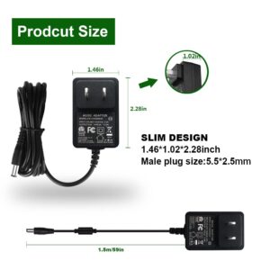 5V Baby Swing Replacement AC Adapter Power Cord Compatible for Graco Swing, Simple Swing, Glider LX, Glider Elite, Glider Petite LX, Sweetpeace, Sweet Snuggle, DuetConnect LX, DuetSoothe(Black)