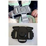 black 5 point harness buckle clip replacement part for graco duetsoothe swing rocker bouncer seat safety for babies, toddlers, kids, children (buckle only)