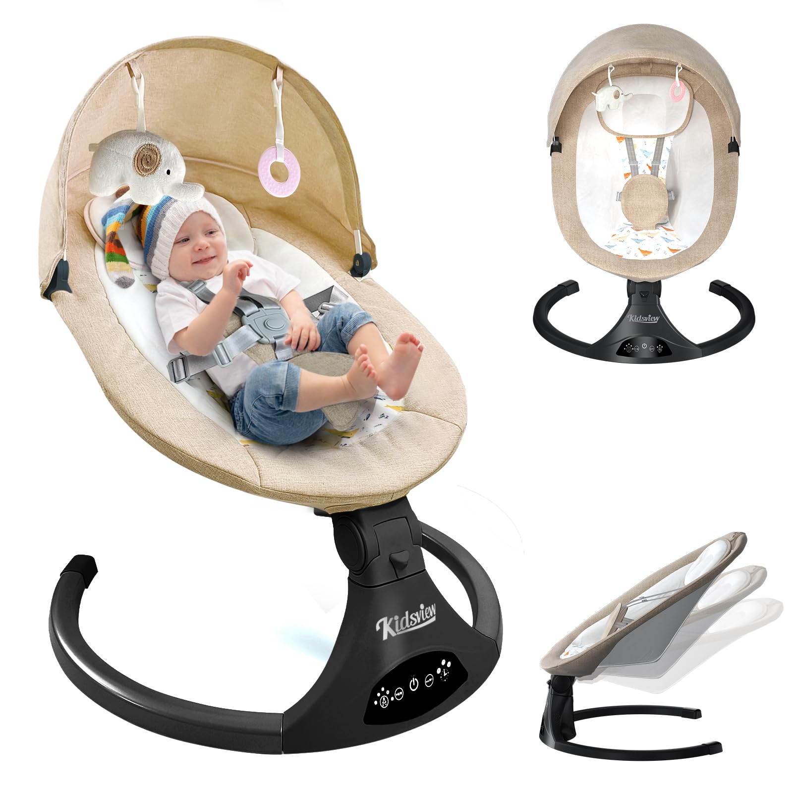 Baby Swing Bluetooth Baby Swing for Infant - Portable Infant Swings for Newborns, Modern & Trendy Design with Safety Features & 5 Sway Speeds