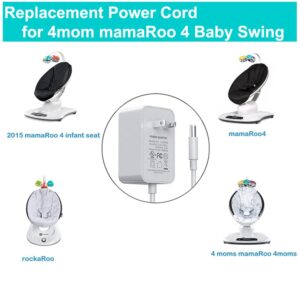 12V AC Adapter Power Cord for 4moms mamaroo 2/4, mamaroo 2015 Infant Seat Bouncer, Rockaroo Baby Swing Power Supply