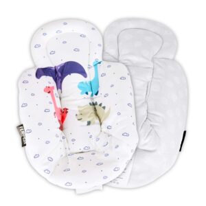 infant insert, newborn baby insert compatible with 4moms mamaroo and rockaroo swing, soft and breathable with head and body support, machine washable