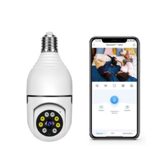 lovskoo security camera full color night vision light bulb security camera waterproof 1080p cameras for home security outside wifi dog pet camera 360 camera strong magnetic installation free