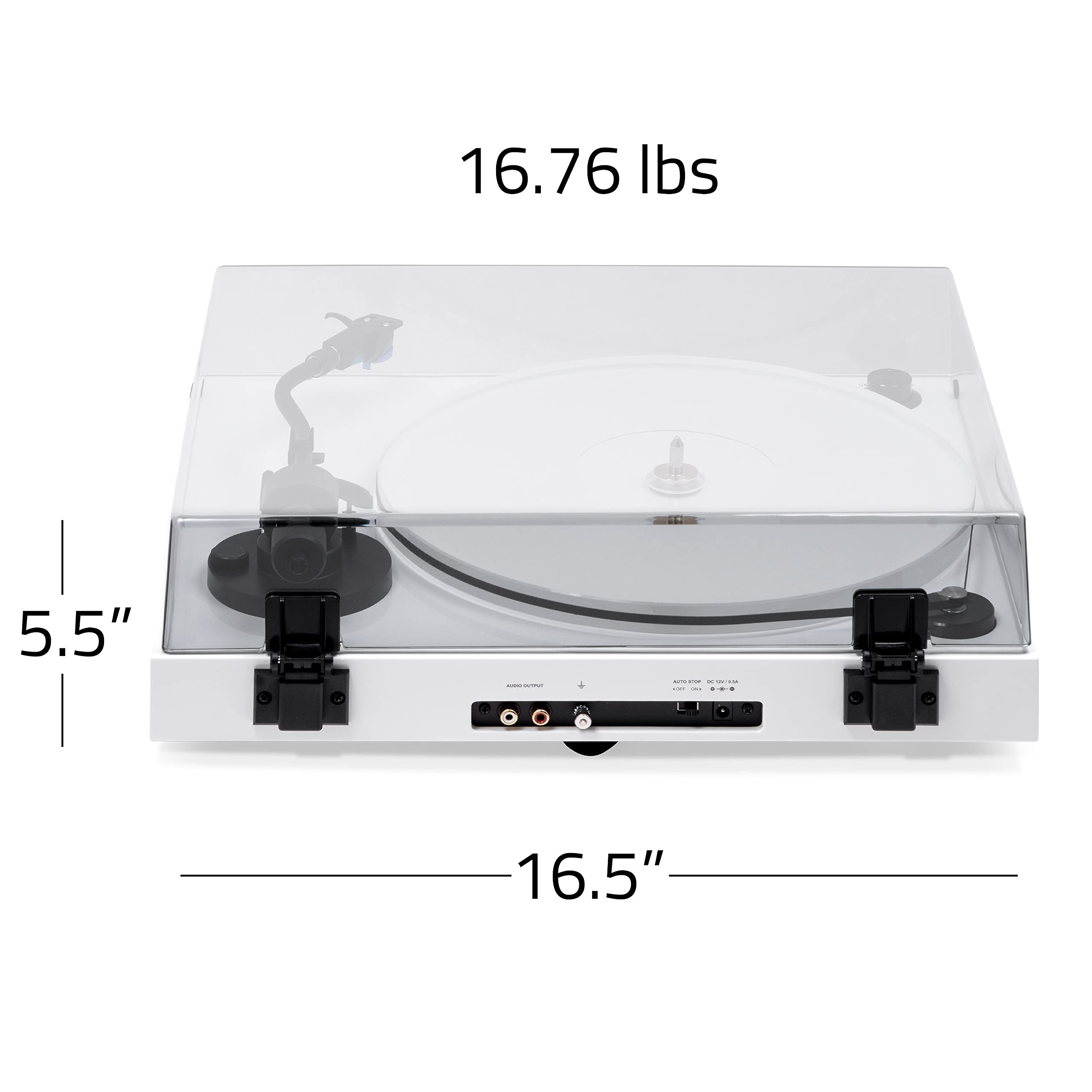 Fluance RT85 Reference High Fidelity Vinyl Turntable Record Player with Ortofon 2M Blue Cartridge, Acrylic Platter, Speed Control Motor High Mass MDF Wood Plinth Vibration Isolation Feet - Piano White