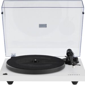 Crosley C6B-WH Belt-Drive Bluetooth Turntable Record Player with Adjustable Tone Arm, White