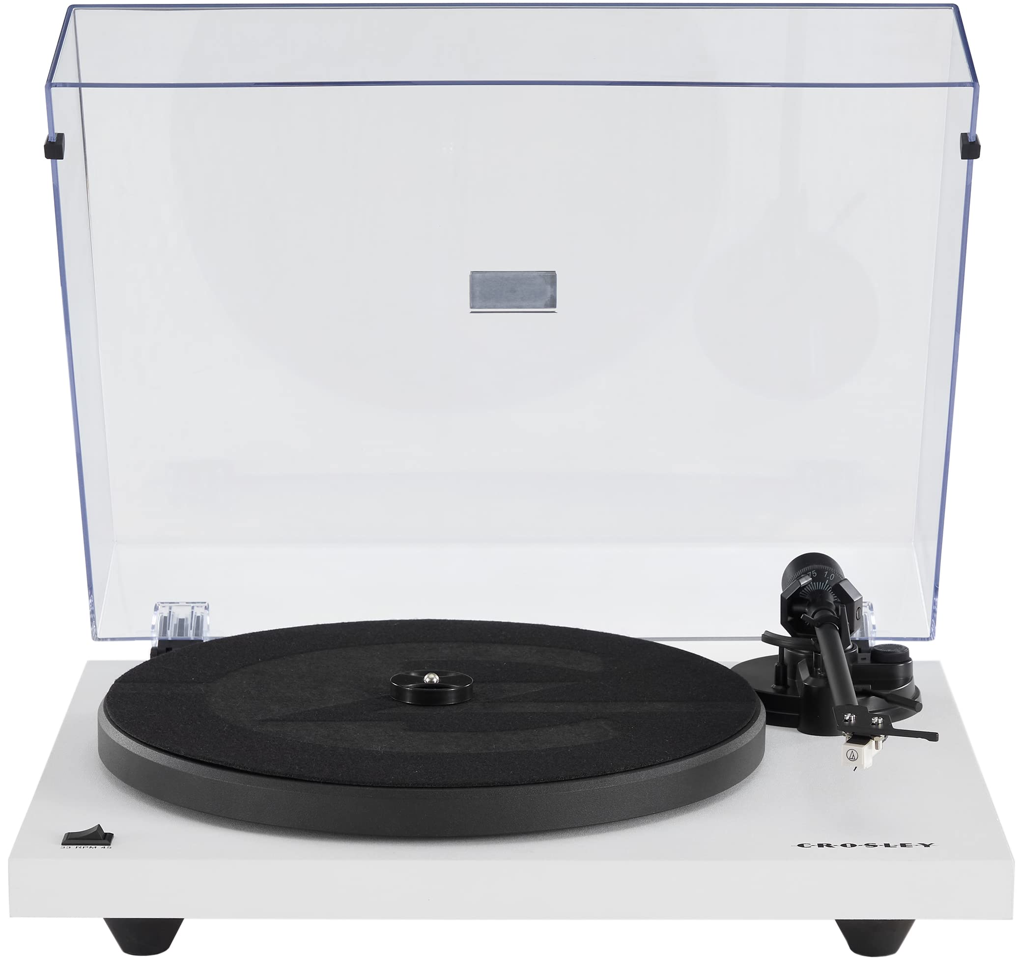 Crosley C6B-WH Belt-Drive Bluetooth Turntable Record Player with Adjustable Tone Arm, White