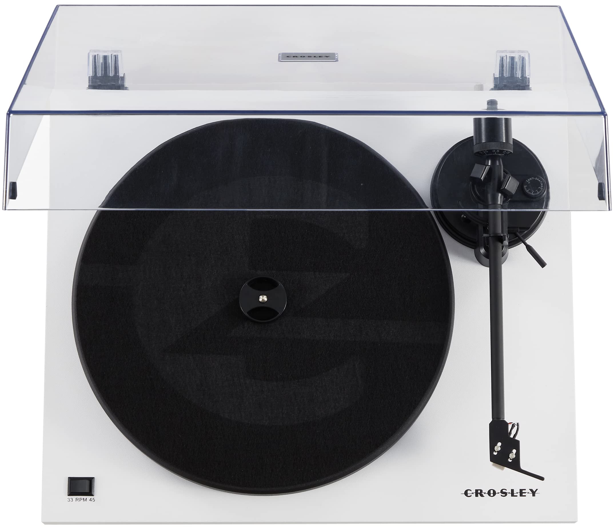 Crosley C6B-WH Belt-Drive Bluetooth Turntable Record Player with Adjustable Tone Arm, White