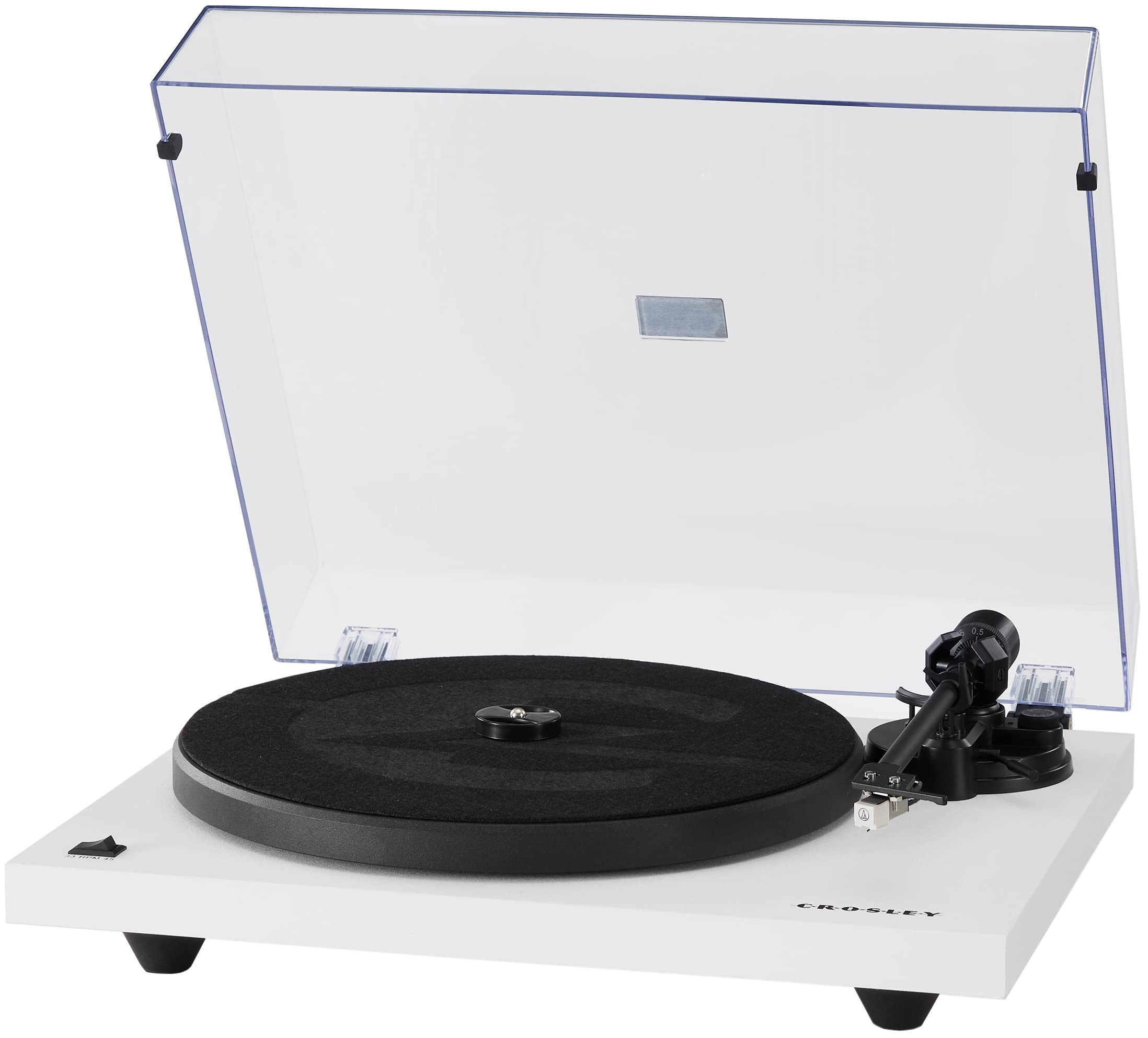 Crosley C6B-WH Belt-Drive Bluetooth Turntable Record Player with Adjustable Tone Arm, White