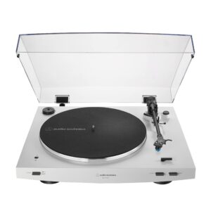 audio-technica audio technica at-lp3xbt-wh bluetooth turntable belt drive fully automatic 33/45 (white)