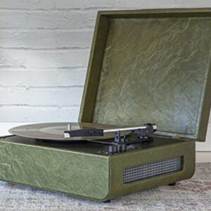 Crosley CR6255A-FG Mercury Vintage 3-Speed Bluetooth in/Out Turntable with Built-in Speakers, Forest Green