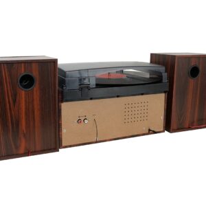 Boytone BT-28SPM, Bluetooth Classic Style Record Player Turntable with AM/FM Radio, CD / Cassette Player, 2 Separate Stereo Speakers