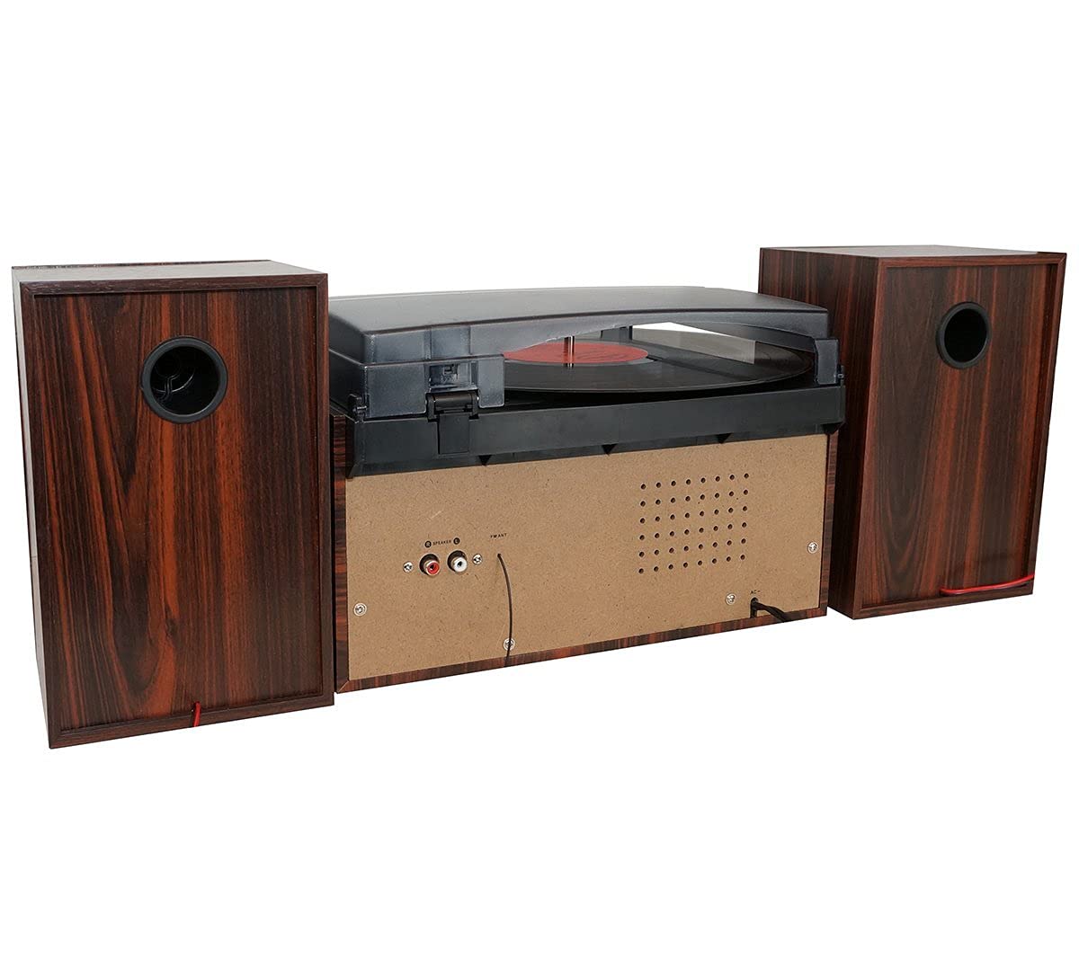 Boytone BT-28SPM, Bluetooth Classic Style Record Player Turntable with AM/FM Radio, CD / Cassette Player, 2 Separate Stereo Speakers