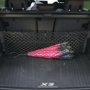 EACCESSORIES EA Rear Trunk Organizer Cargo Net for BMW X3 2011-2023 - Envelope Style Cargo Net for SUV - Premium Mesh Elastic Car Trunk Organizer Vehicle Carrier Storage - Compatible with BMW X3