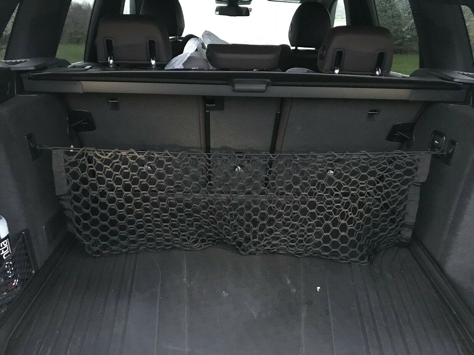 EACCESSORIES EA Rear Trunk Organizer Cargo Net for BMW X3 2011-2023 - Envelope Style Cargo Net for SUV - Premium Mesh Elastic Car Trunk Organizer Vehicle Carrier Storage - Compatible with BMW X3