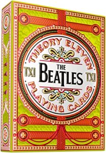 theory11 the beatles premium playing cards - green deck officially licensed collector's cards