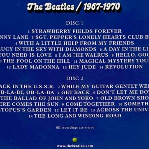 "Red & Blue" The Beatles Collection - 1962-1966 / 1967-1970 - 54 Tracks