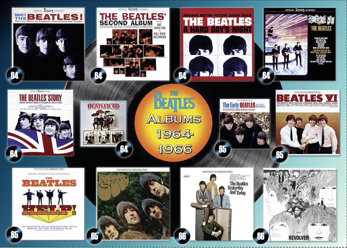 Ravensburger -The Beatles -Albums 1964-66 1000 Piece Jigsaw Puzzle for Adults – Every Piece is Unique, Softclick Technology Means Pieces Fit Together Perfectly