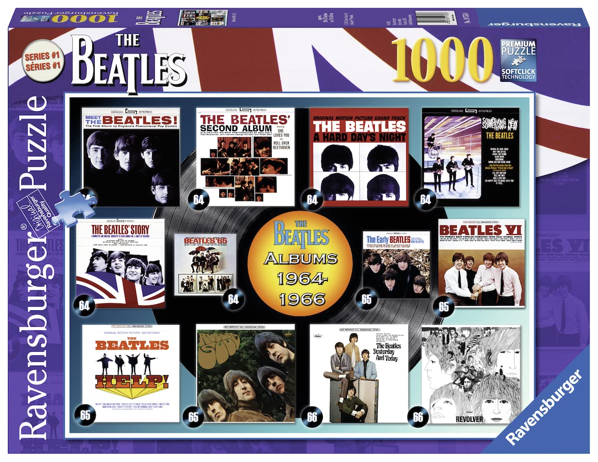 Ravensburger -The Beatles -Albums 1964-66 1000 Piece Jigsaw Puzzle for Adults – Every Piece is Unique, Softclick Technology Means Pieces Fit Together Perfectly