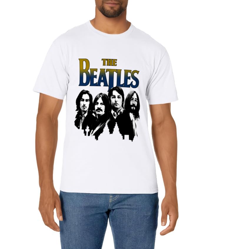 The Beatles black and white skyline T-Shirt