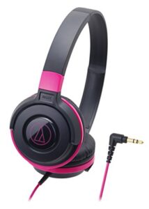 audio-technica street monitoring portable headphone ath-s100 bpk (black pink)