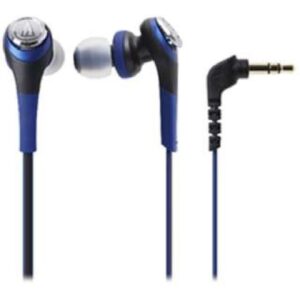 audio technica solid bass inner ear headphones blue ath-cks550 bl