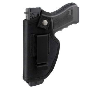 elvo gun holster for men/women, concealed carry holster, universal iwb owb pistol holster right/left hand draw fits s&w m&p shield 9mm glock 19 26 27 42 43 subcompact compact mid-sizes handguns