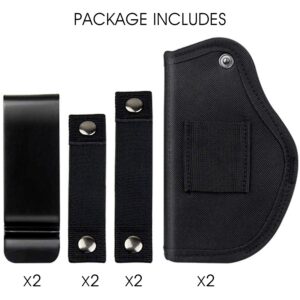 ELVO Gun Holster for Men/Women, Concealed Carry Holster, Universal IWB OWB Pistol Holster Right/Left Hand Draw Fits S&W M&P Shield 9MM Glock 19 26 27 42 43 Subcompact Compact Mid-Sizes Handguns