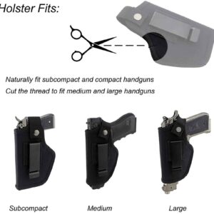 Concealed Carry Holster Metal Clip IWB OWB Holster Waistband Airsoft Pistol Handguns Holster for Right Left Hand Draw