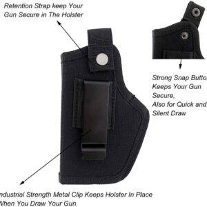 Concealed Carry Holster Metal Clip IWB OWB Holster Waistband Airsoft Pistol Handguns Holster for Right Left Hand Draw