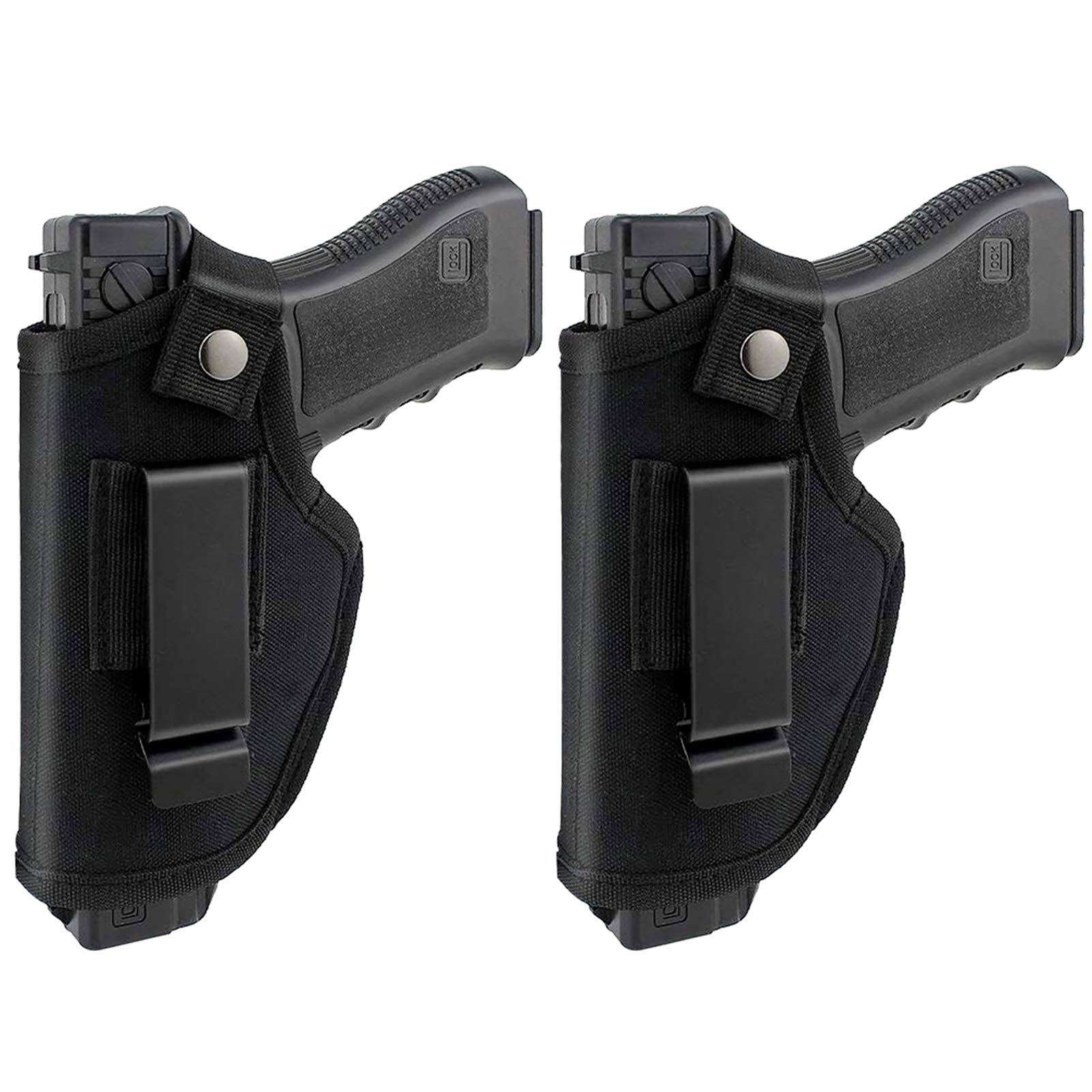 AIKATE 2 Pack Universal Concealed Carry Holster Inside or Outside The Waistband IWB Gun Holsters Right and Left Hand Draw Fits Subcompact Compact Full Size Pistols