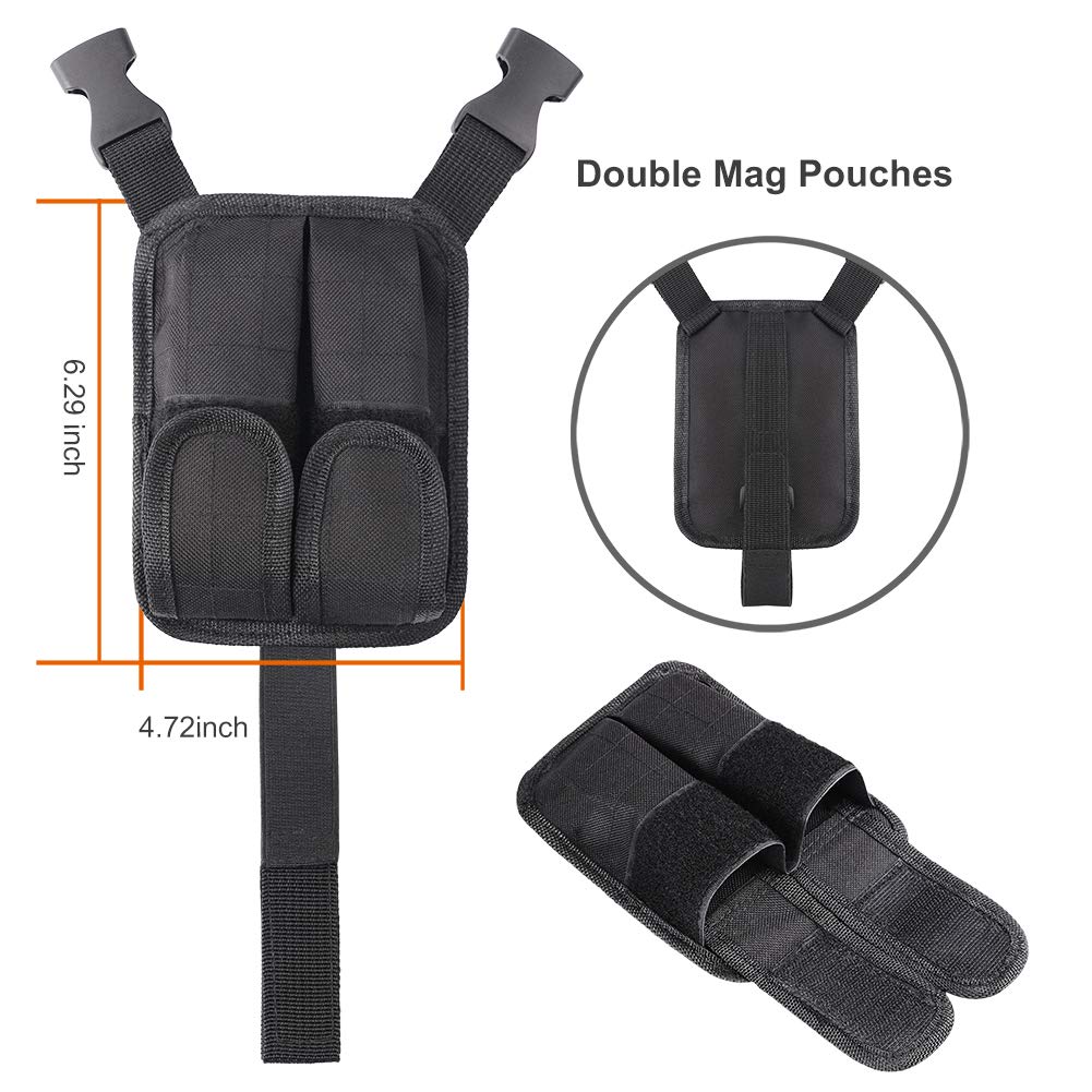 Shoulder Holster Xaegistac Airsoft Holsters General Vertical Gun Holster Adjustable for Most Kinds of Pistols (Black)