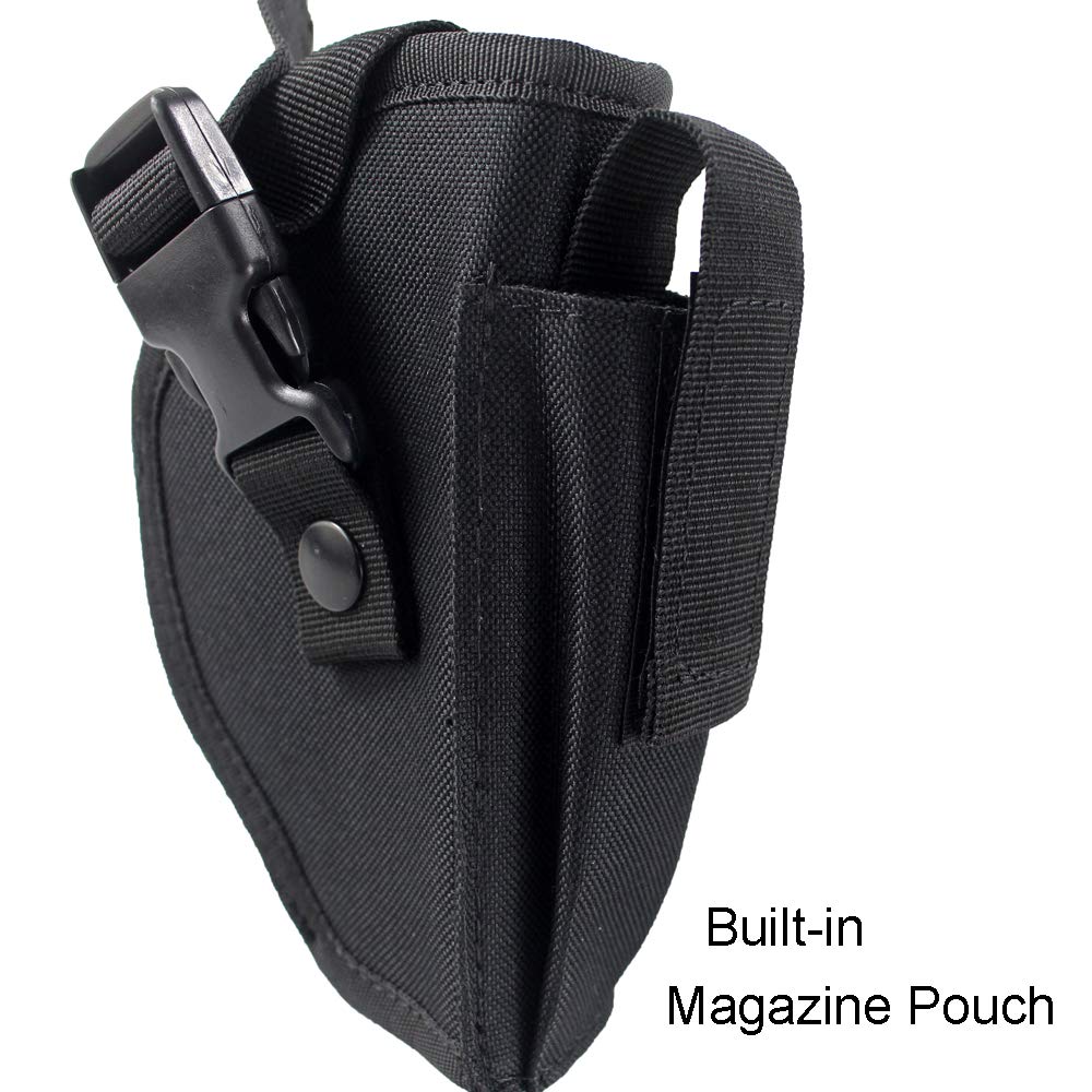 Depring Tactical Belt Holster with Mag Pouch Universal Outside The Waistband Holster Black