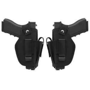 tacwings universal concealed carry gun holsters for men/women,iwb/owb 380 9mm holsters for pistols,fits glock 19,17,23,26,43- s&w m&p shield/ 40/45 /, similar handguns