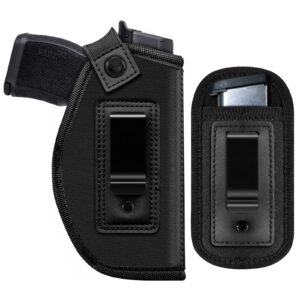 gun holster for women/men, universal iwb holsters for concealed carry, pistols holster right/left handed, fits s&w m&p shield 9/40 9mm p320 glock 17 19 26 27 42 43, similar handguns