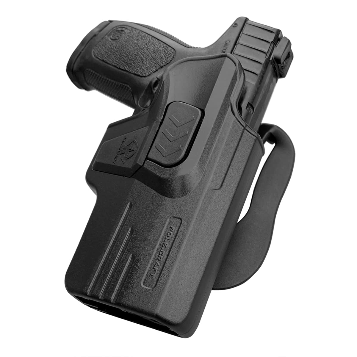 OWB Paddle Polymer Holsters Fit: Smith & Wesson SD9 VE / SD40 VE Pistol, Outside Waistband Open Polymer Holster with Safety Lock, Angle adj-1.5“-2” Belt Adjustable (Black)