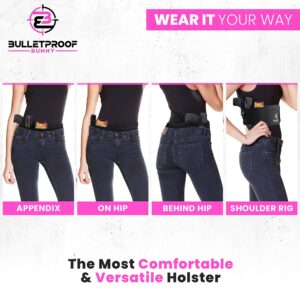 Belly Band Holster for Concealed Carry - Gun Holster for Women - Fits Glock, Smith Wesson, Taurus, Ruger, Sig, and More -Breathable Neoprene Waistband Holster for Most Pistols and Revolvers