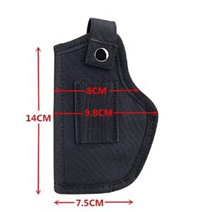 Vacod Universal Gun Holster for Concealed Carry Inside or Outside The Waistband Pistols Holsters for Right and Left Hand Draw Holster for Men/Women Fits Subcompact and Compact Handguns,Black (1)