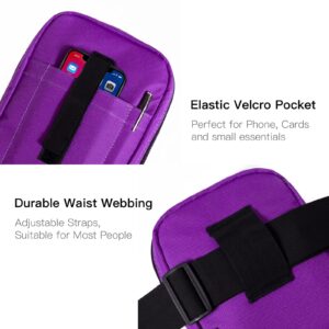 POYOLEE Concealed Carry Gun Holster Pouch for Women Fanny Pack Pistol Case Small Shooting Bag for Mid and Compact Handguns (Single Purple)