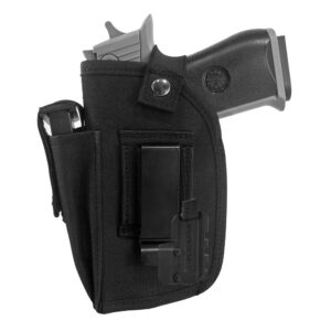 bursport concealed carry gun holster with mag pouch fits handgun with laser light mounted iwb owb ambidextrous use by convertible clip